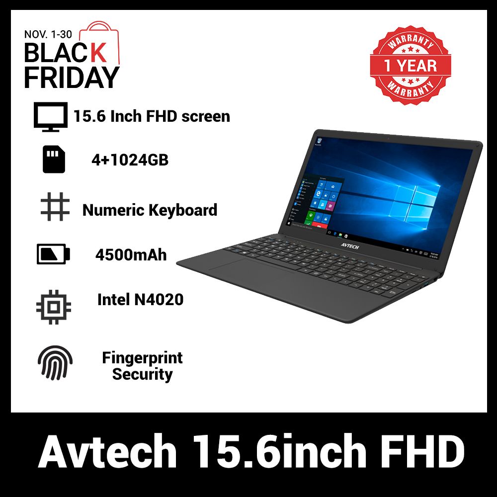 Black Friday Discounts for Brand new 15.6 inch Full HD AVTECH LAPTOP COMPUTER finger print(CPU ...