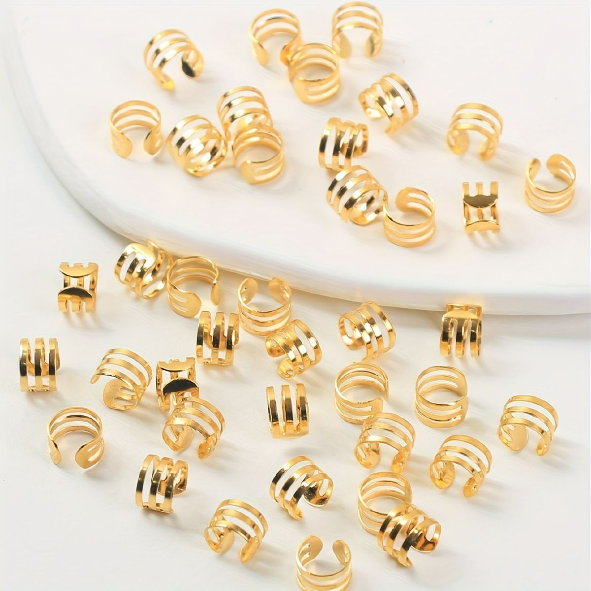 Best price for Ins style niche metal multi-layer open button ...