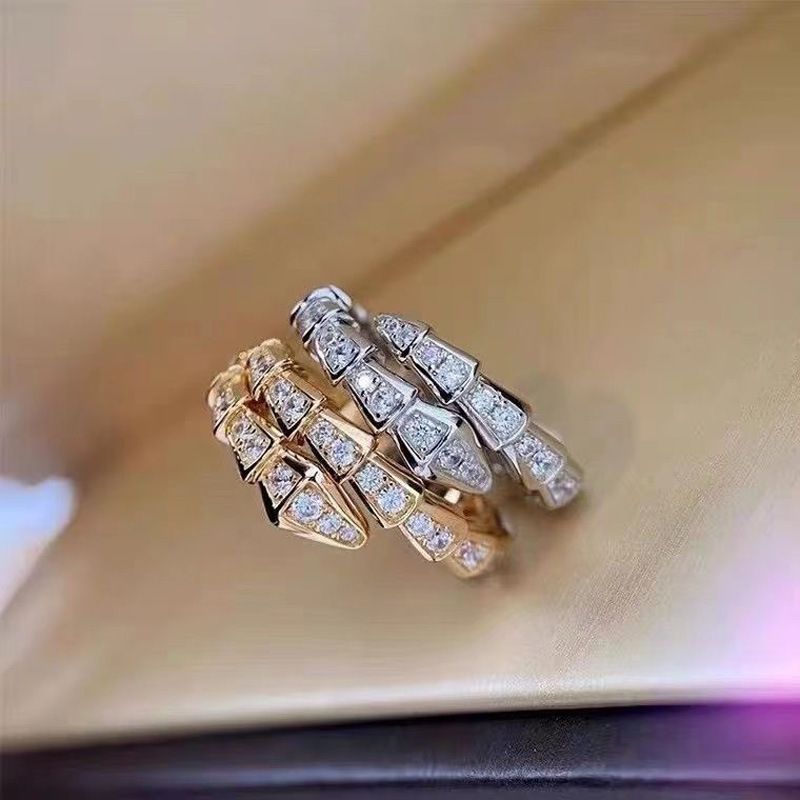 Best price for Korean version imitation silver snake bone ring, fully ...