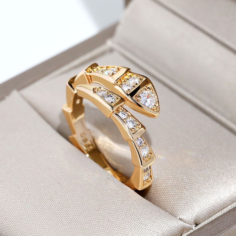 Best price for Korean version imitation silver snake bone ring, fully ...