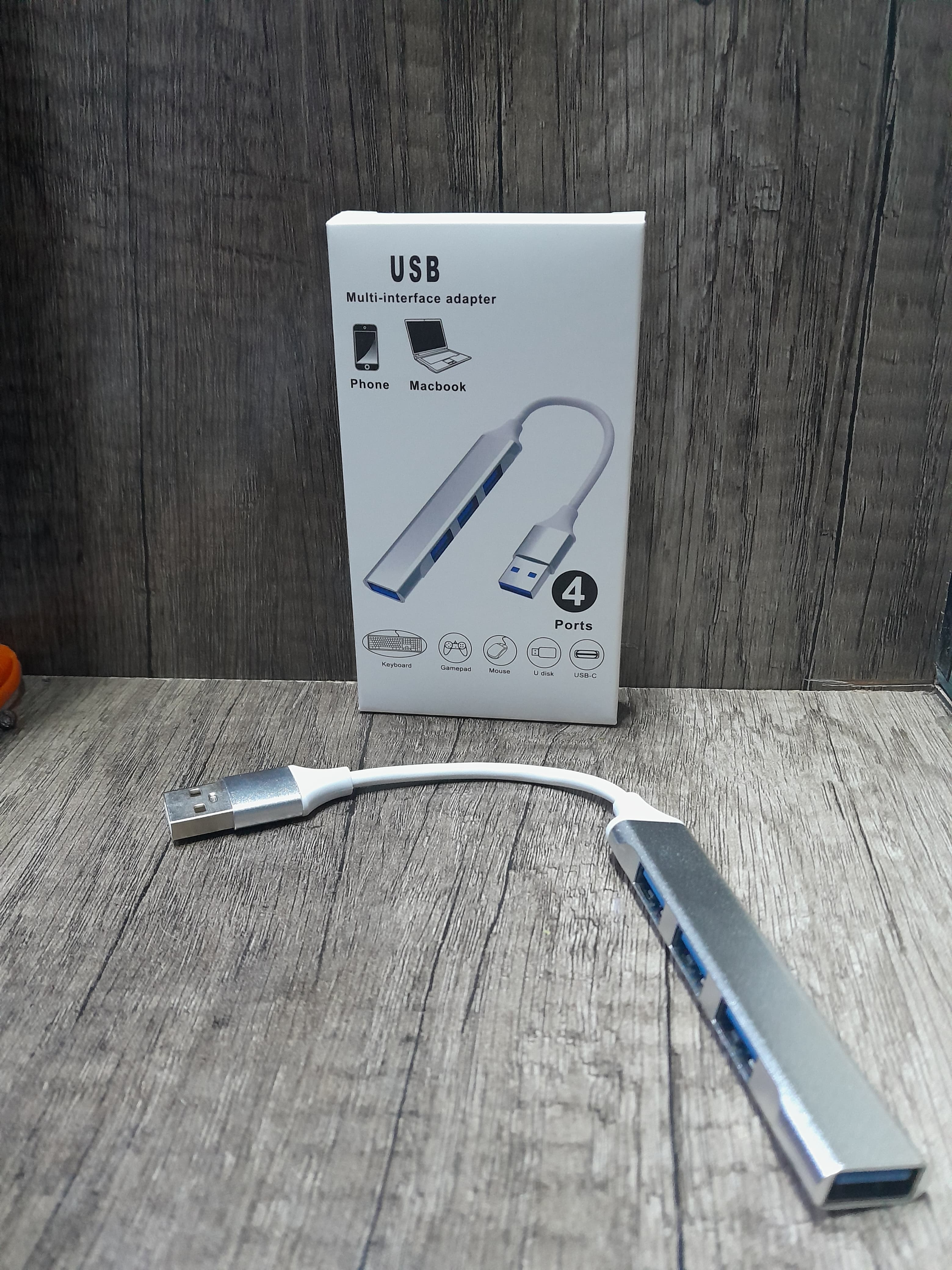 Best price for 4 -PORT USB Hub for Laptops and Tablets Color-Silver ...