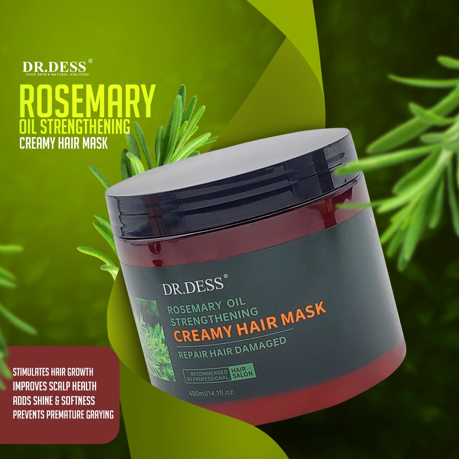 Best price for Dr. Dess Rosemary Oil Strengthening Hair Mask 400g ...