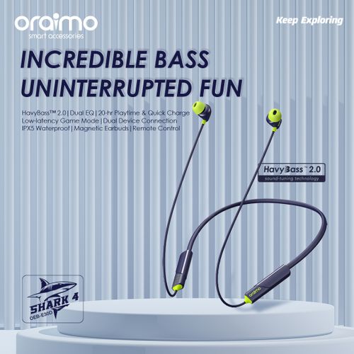 Best price for Oraimo Shark 4 Dual EQ 20-hr Playtime IPX5 Waterproof ...