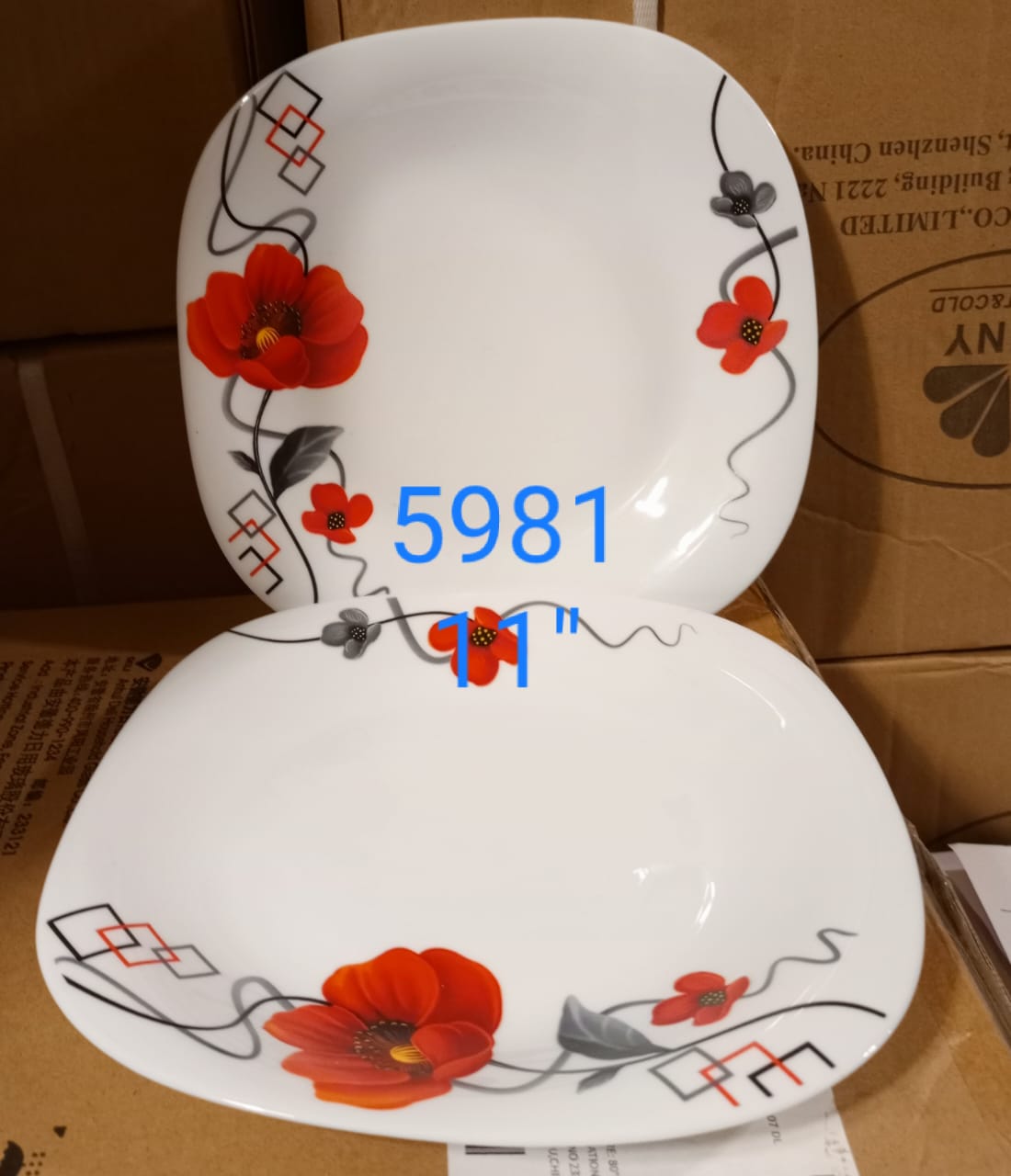 Best price for 💚PROMOTION 💚Set Of 6 Heavy Ceramic Square Dinner Plates ...