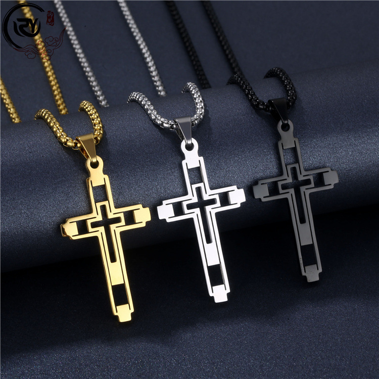 Best price for Hollow Cross Necklace Men'S Trend Design Niche Hip-Hop ...