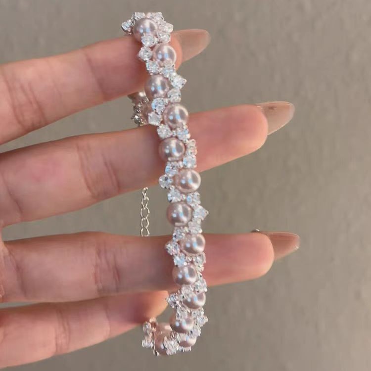 Best price for Starlight, Exquisite Sparkling Diamond Pearl Bracelet, Women'S Light Luxury ...