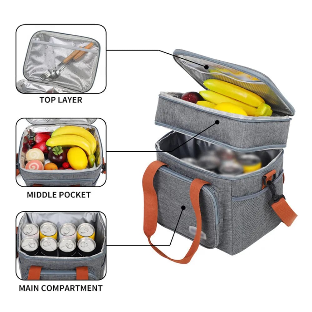 Best price for Brivilas branded 2 layer insulated food bag Key Features ...