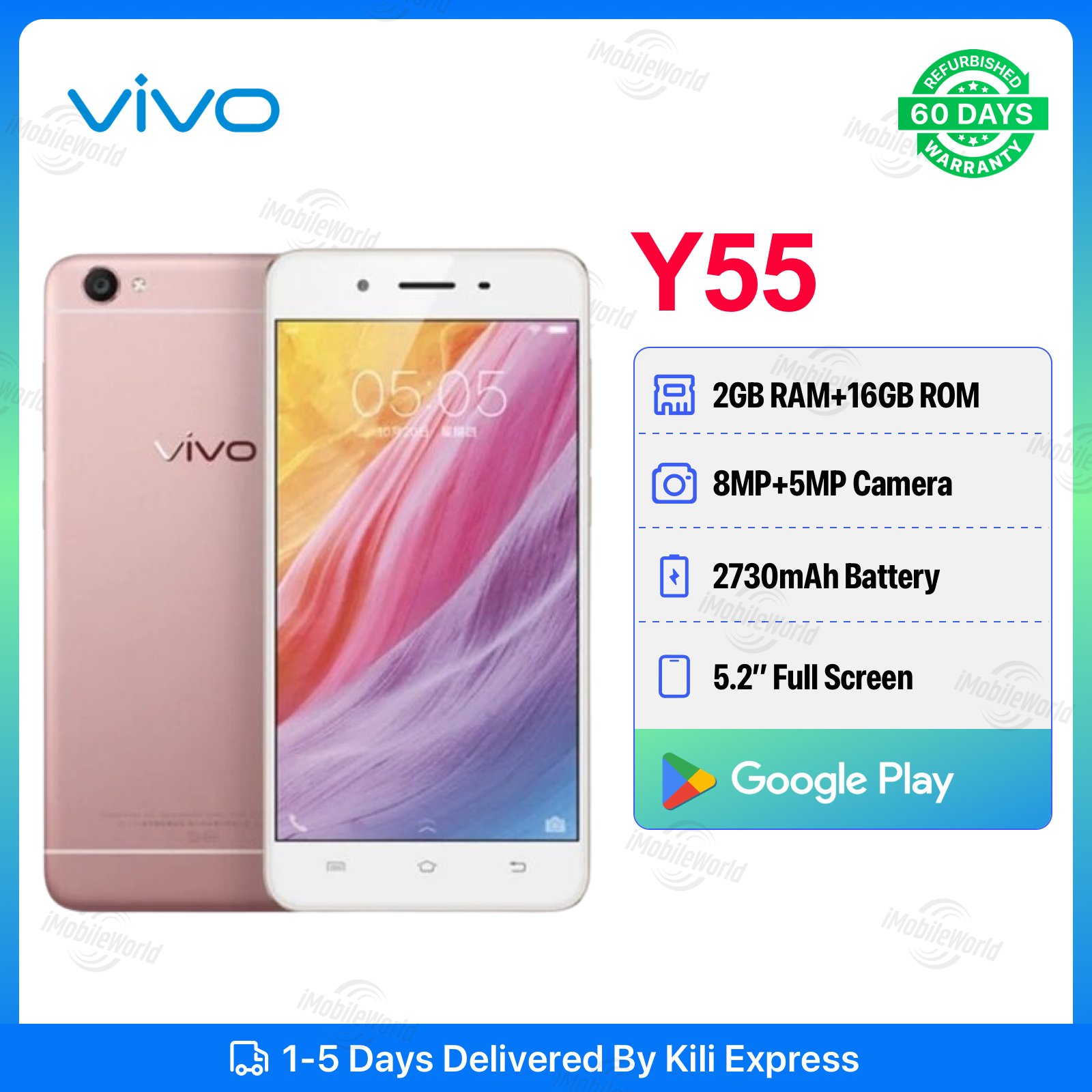 Best price for Refurbished Vivo Y55 2GB RAM 16GB ROM 5.2inch " 2730 mAh ...