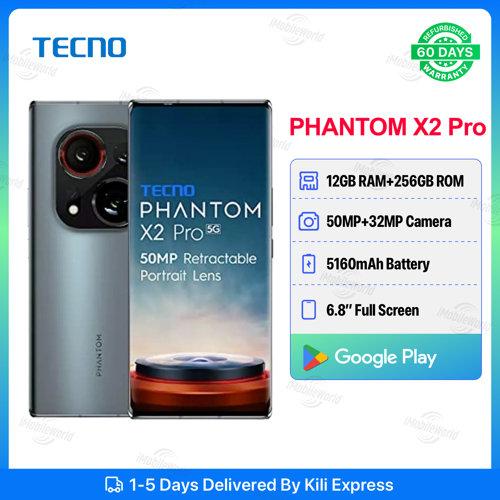 Best price for Refurbished Tecno Phantom X2 Pro 5G 12GB RAM 256GB ROM 6 ...