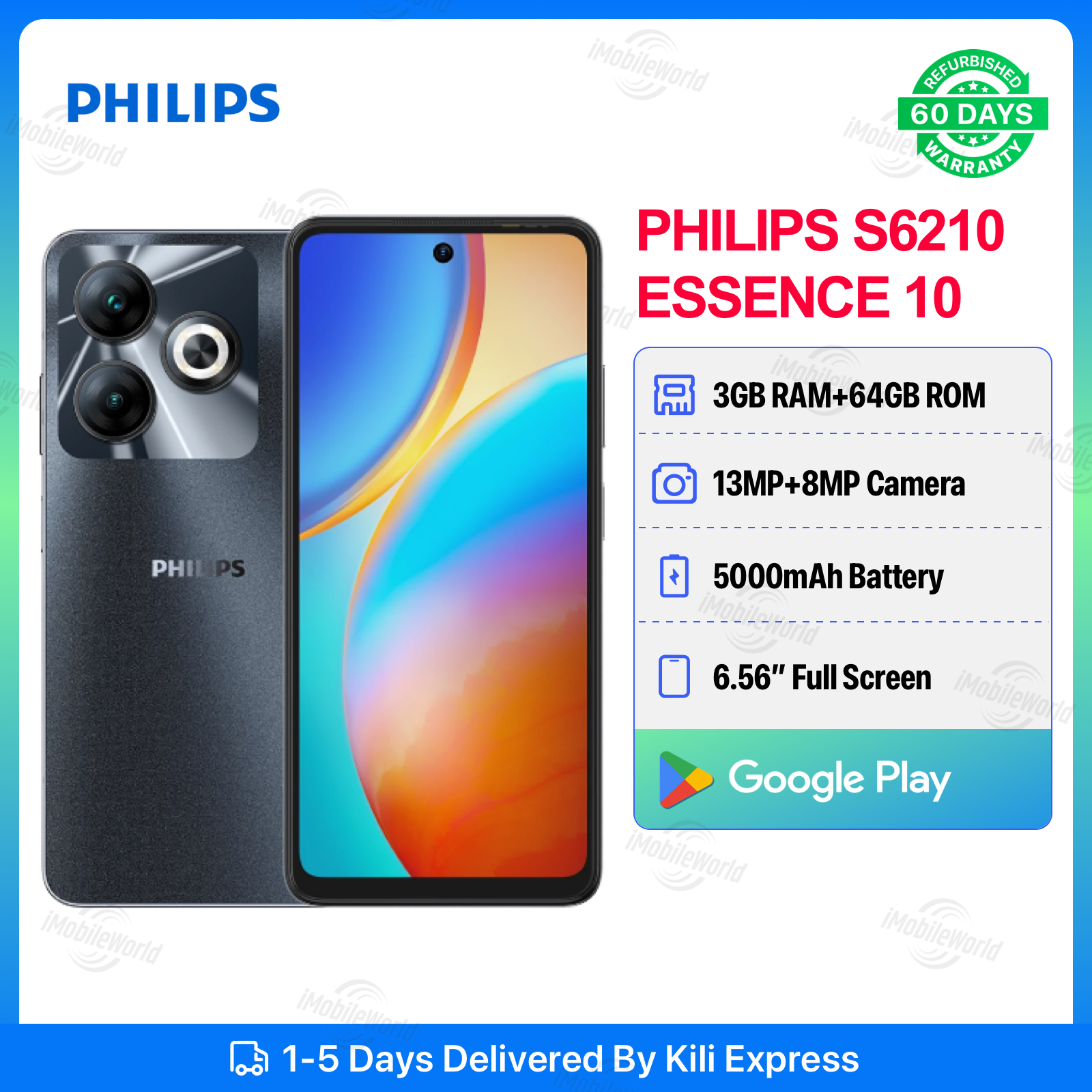 Best price for Refurbished Philips S6210 3GB RAM + 64GB ROM 6.56" 13MP ...