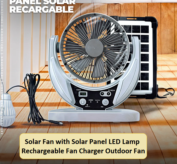 Best price for Solar Fan with Solar Panel LED Lamp Rechargeable Fan ...