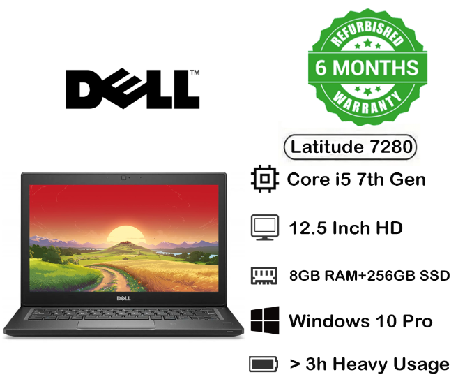 Best price for Refurbished Dell Latitude 7280 Laptop 12.5" Screen ...
