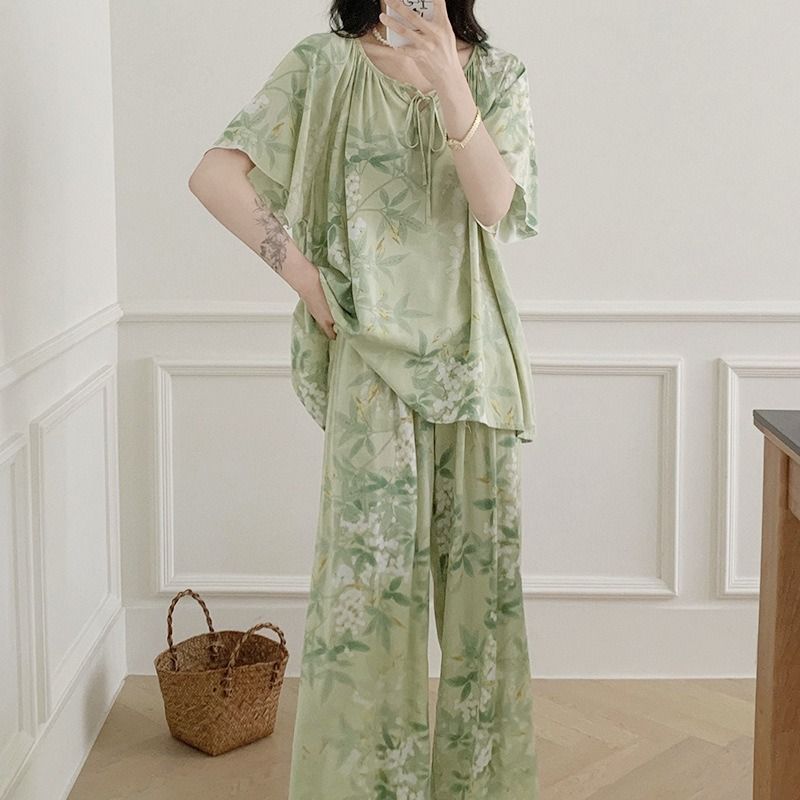 Best price for 2024 Africa's new cotton silk pajamas women's summer ...