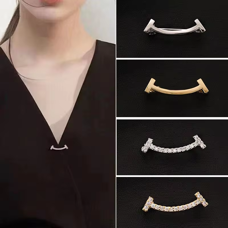 Best price for Women Brooch Personality Smiley Face Metal Brooch Anti ...