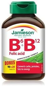 Best price for Jamieson Vitamin B6 + B12 + Folic Acid Color-Green ...