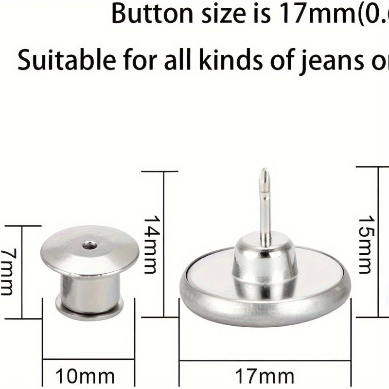 Best price for 10Pcs Buttons for Jeans, Adjustable Jean Button Pins ...