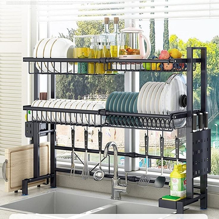 Best price for DISH RACK. Double layer over the sink dish rack Reliable ...