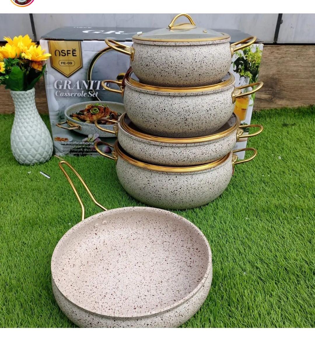 Best price for 9PCS GRANITE COATING KITCHEN COOKWARE SET Color-Black ...