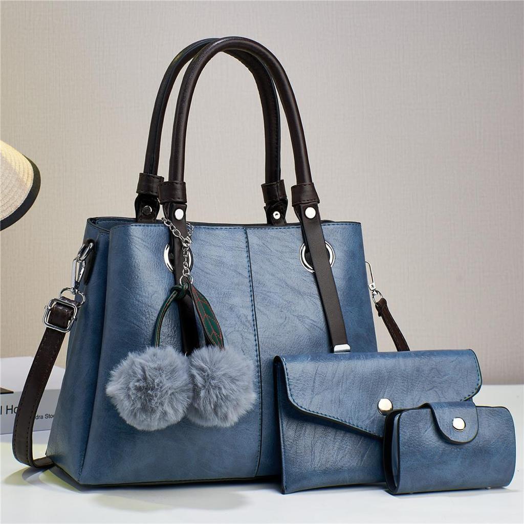 Best price for Fashion Classic trendy ladies 3 in 1 handbags PU leather bag