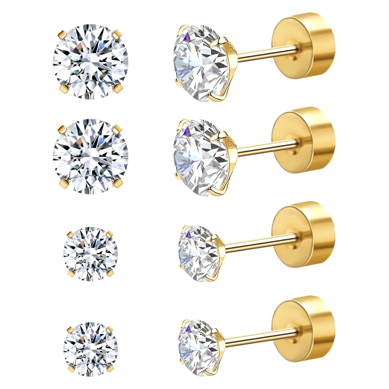 Best price for 2 Pairs Flat Back Earrings for Women, Nap Earrings as ...