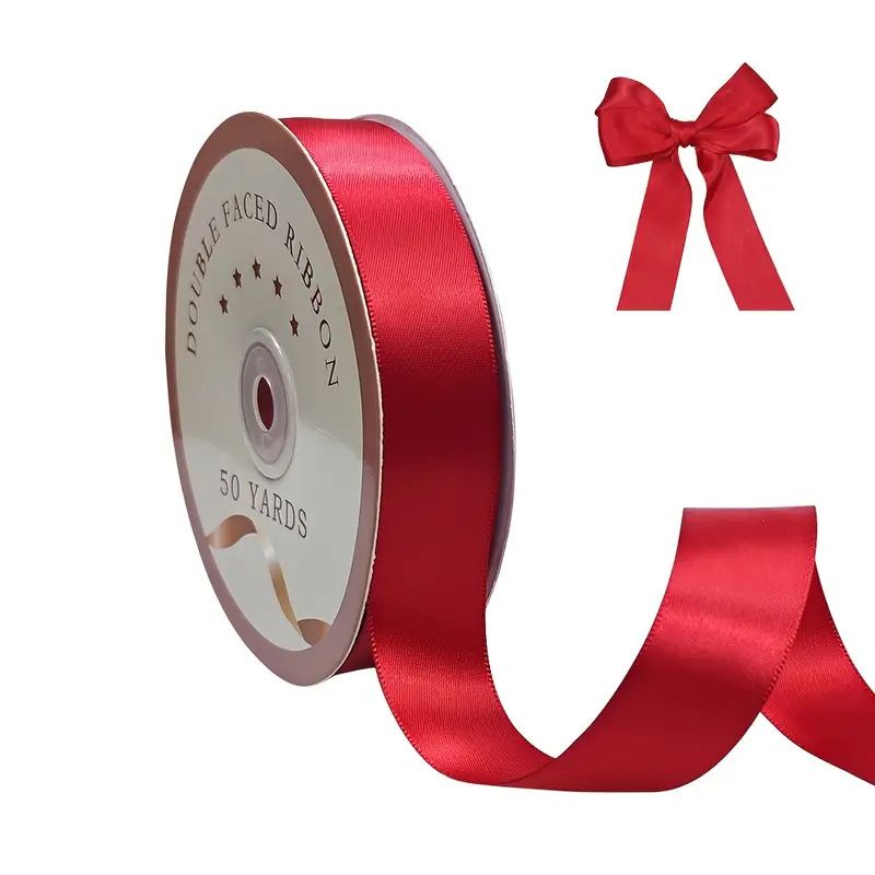Best price for 1 Inch Double Face Satin Ribbon 50 Yards Fabric Ribbon ...