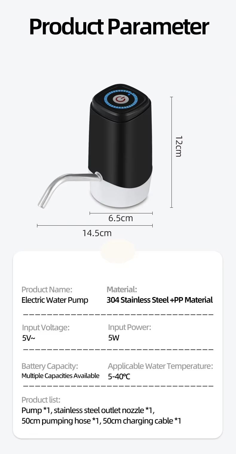Best price for Rechargeable Electric Water Bottle Pump Dispenser ...