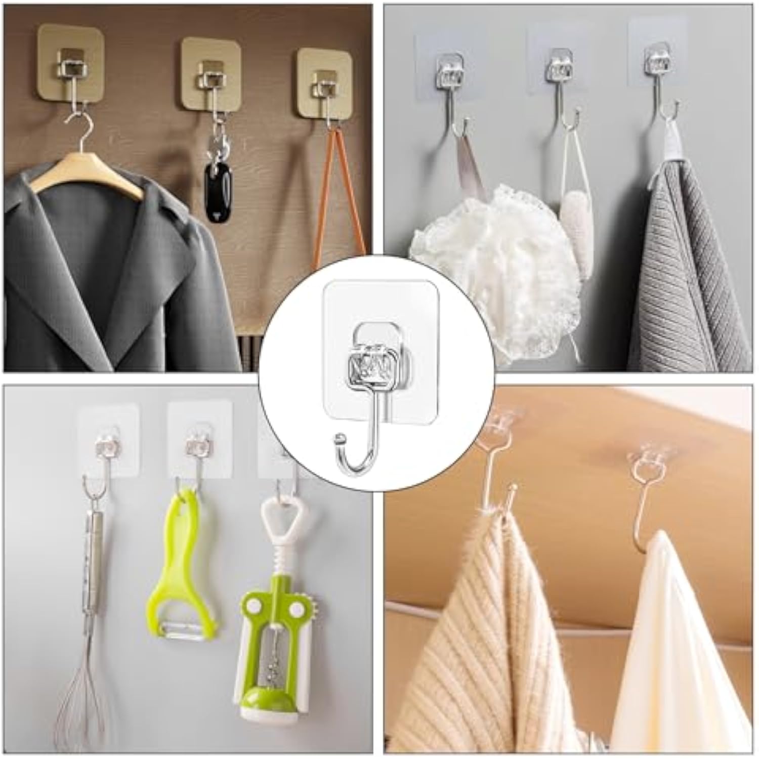 Best price for 1/5/10 pcs Adhesive Hooks, Extra Strong, Self-Adhesive ...