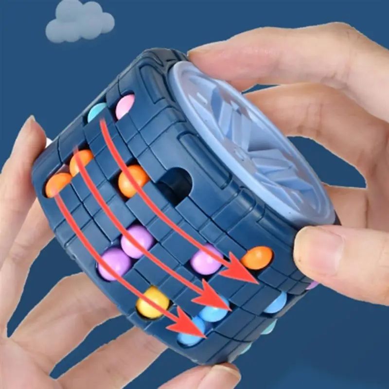 Best price for 3D Cylinder Cube Toy Magical Bean Gyro Rotate Slide ...