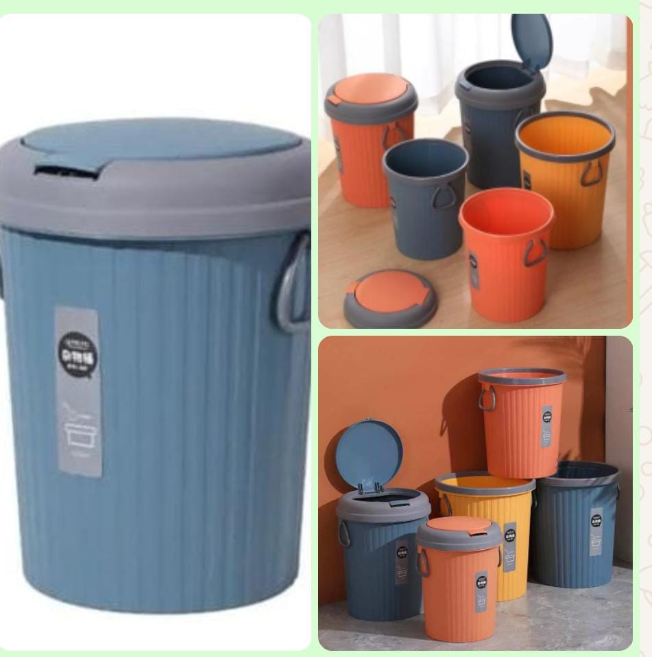 Best price for Large thickened household trash can with lid Color-Navy ...