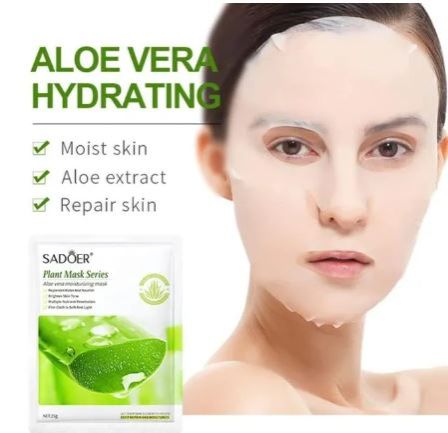 Best price for 10 Pieces SADOER Face Hydrating and Moisturizing Aloe Vera Facial sheet Mask Anti ...