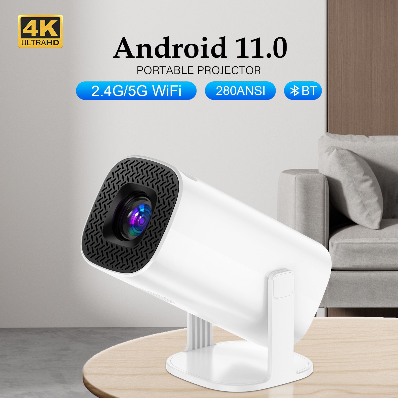 Best price for New 2024 4K Android 11 Dual Wifi6 200 ANSI Allwinner ...