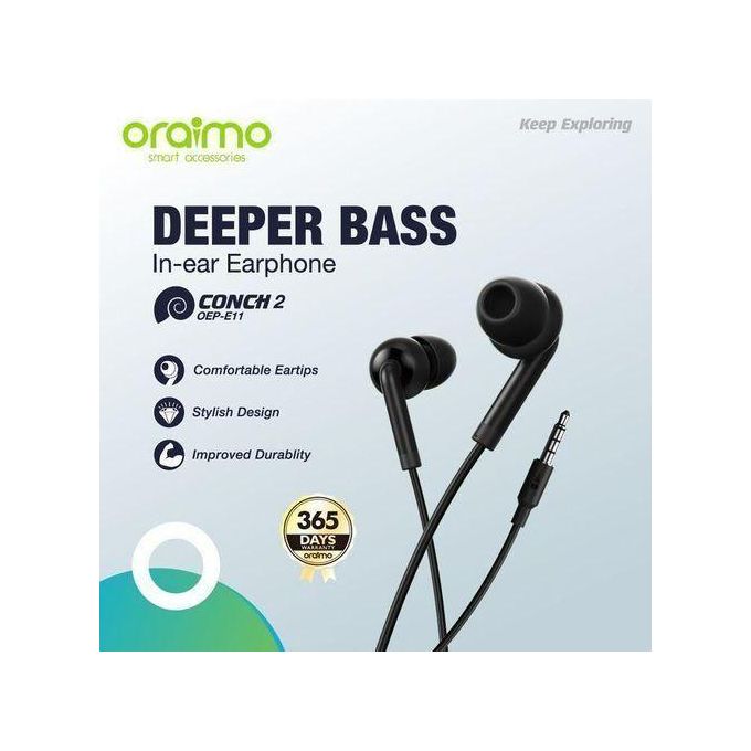 Best price for Oraimo OEP-E11 Conch 2 Stylish Deeper Bass In-ear ...