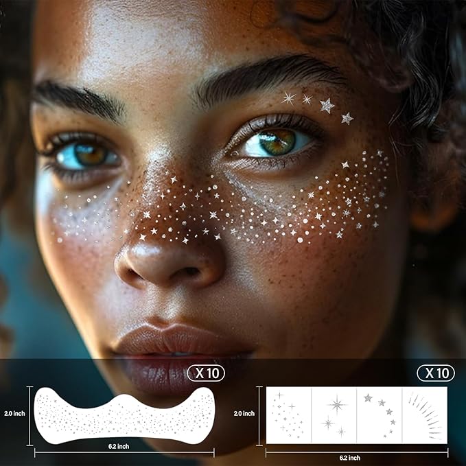 Best price for 1 PcsFace Makeup Patches, Glitter Freckles Face Tattoo, Glitter Freckles, Sparkle ...