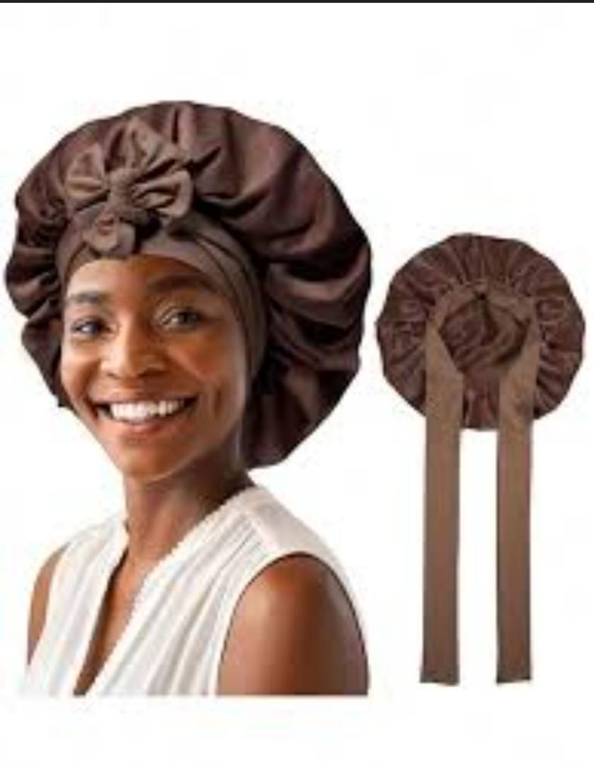 Best price for New Large Satin Bonnet Silk Night Sleeping Cap Long ...