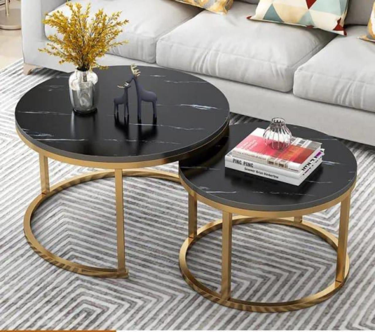 Best price for 2 in 1 *Nesting Coffee Table Marble Effect (MDF ...
