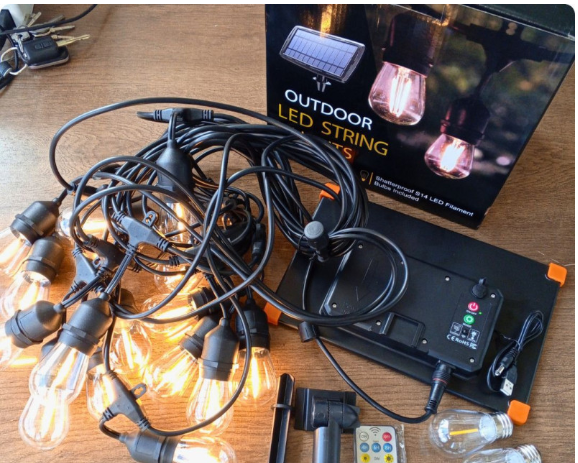 Best price for Gazebo/veranda Solar String light. Size-7M 10bulbs ...