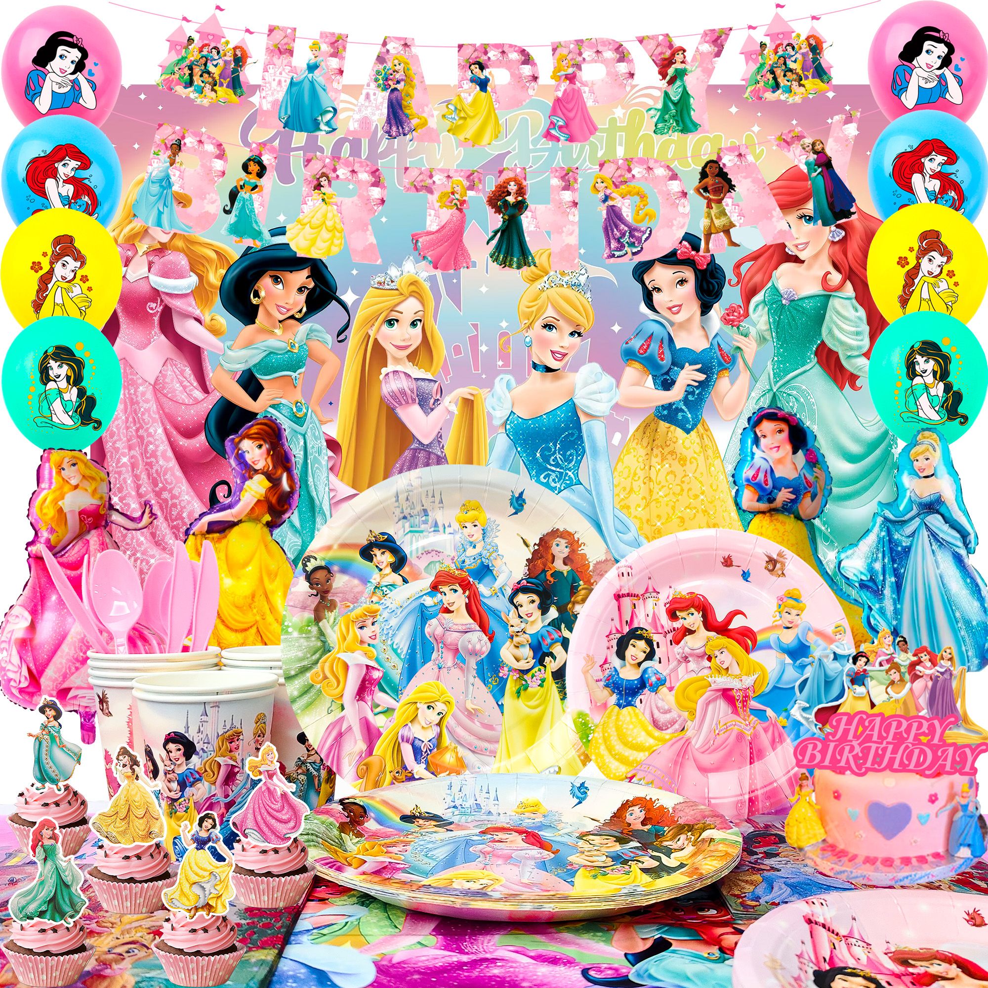 Best price for Disney Princess Party Decorations,116pcs Disney Princess ...