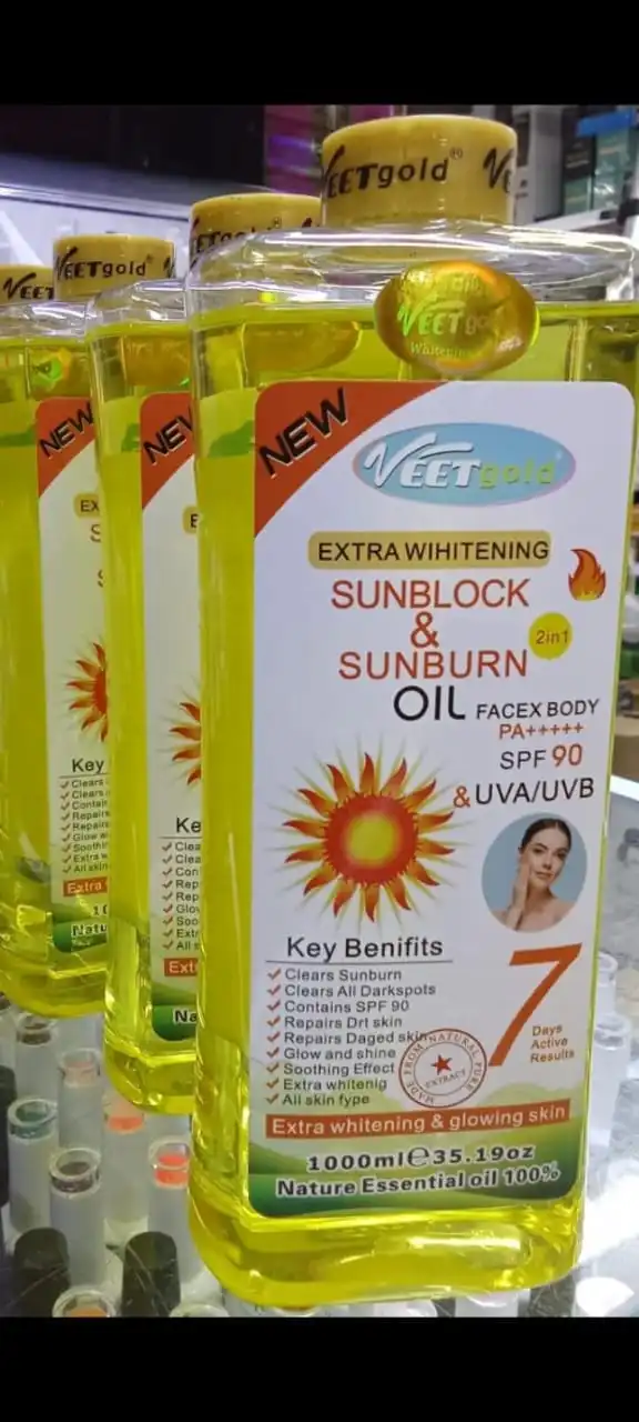 Best price for VEET GOLD sunblock & sunburn face body corrector oil
