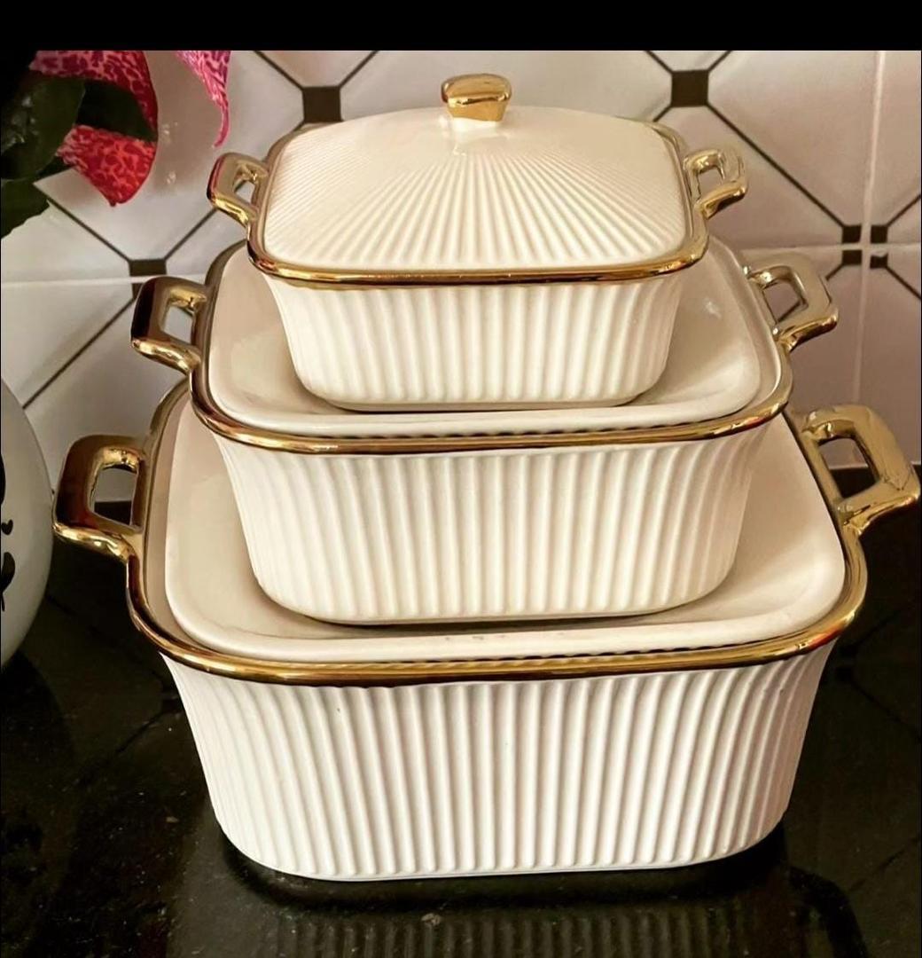 Best price for 3 pcs ceramic soup pot , Versatile use for prep, salad ...