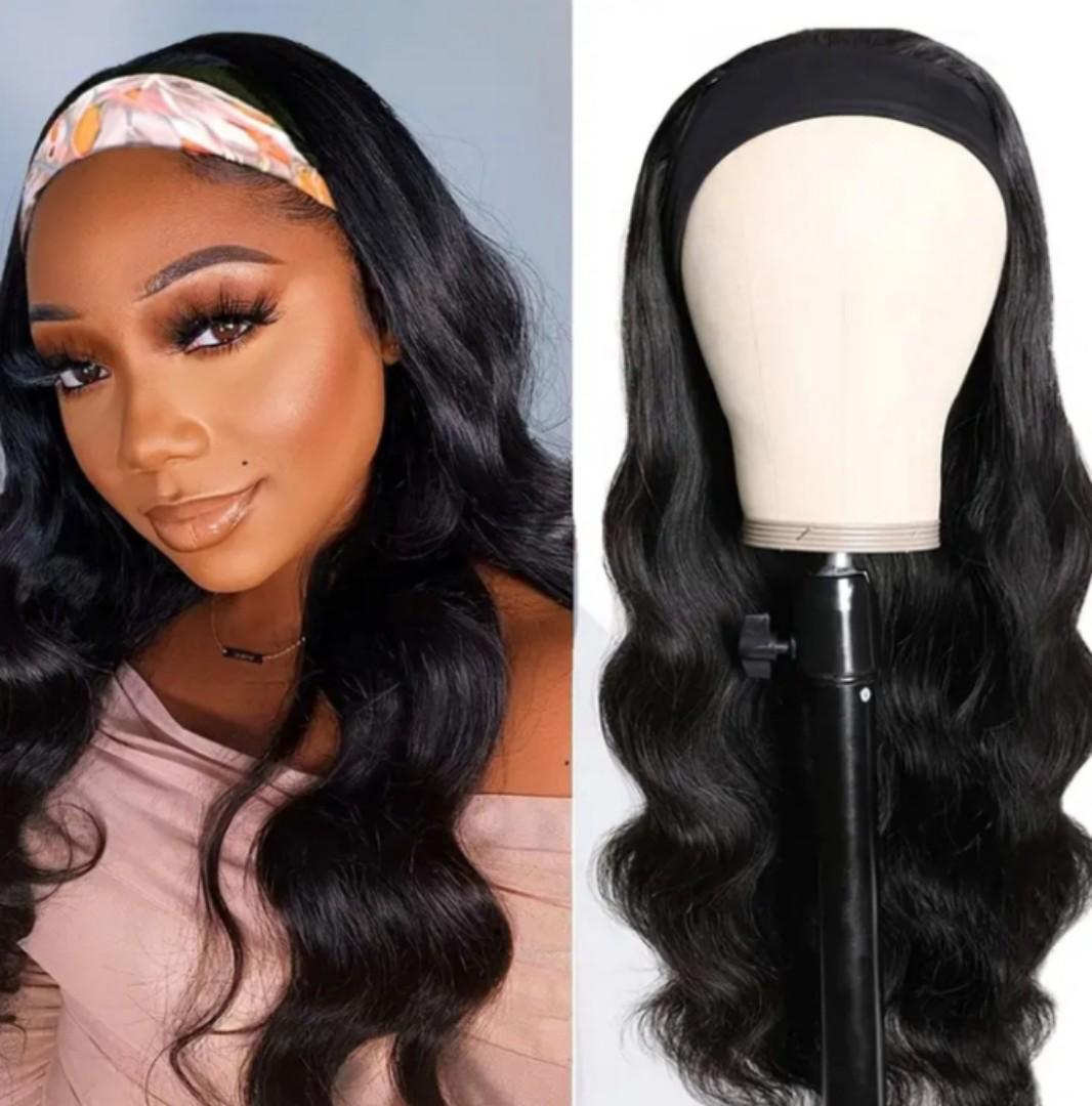 Best price for Heat friendly 22 inches black bodywave headband wig Wigs ...