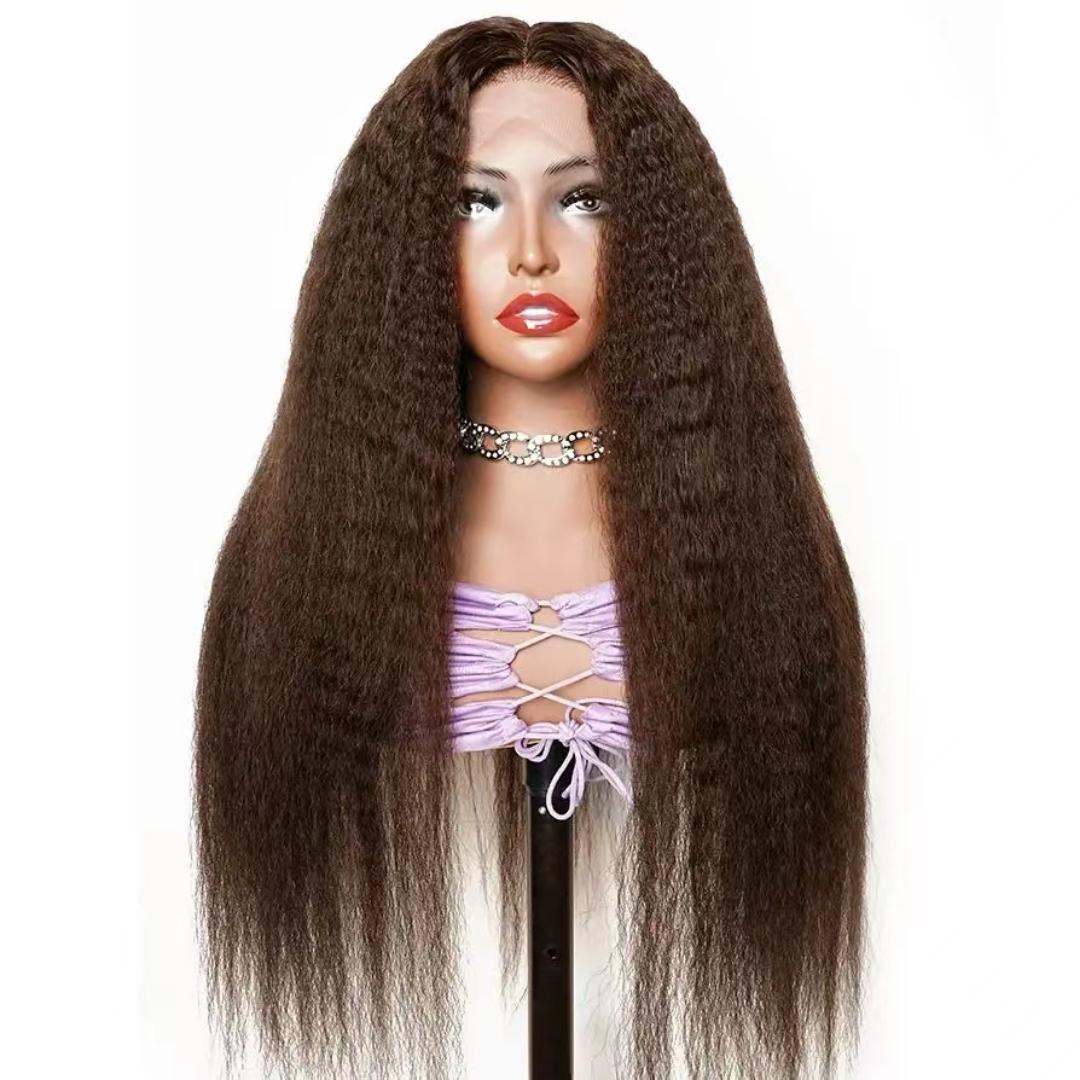 Best price for Promotion 12grade 13*4frontal LaceKinky Straight Wig ...