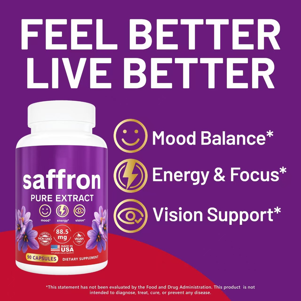 Best price for Saffron Supplement Vegetarian Capsules Saffron ...
