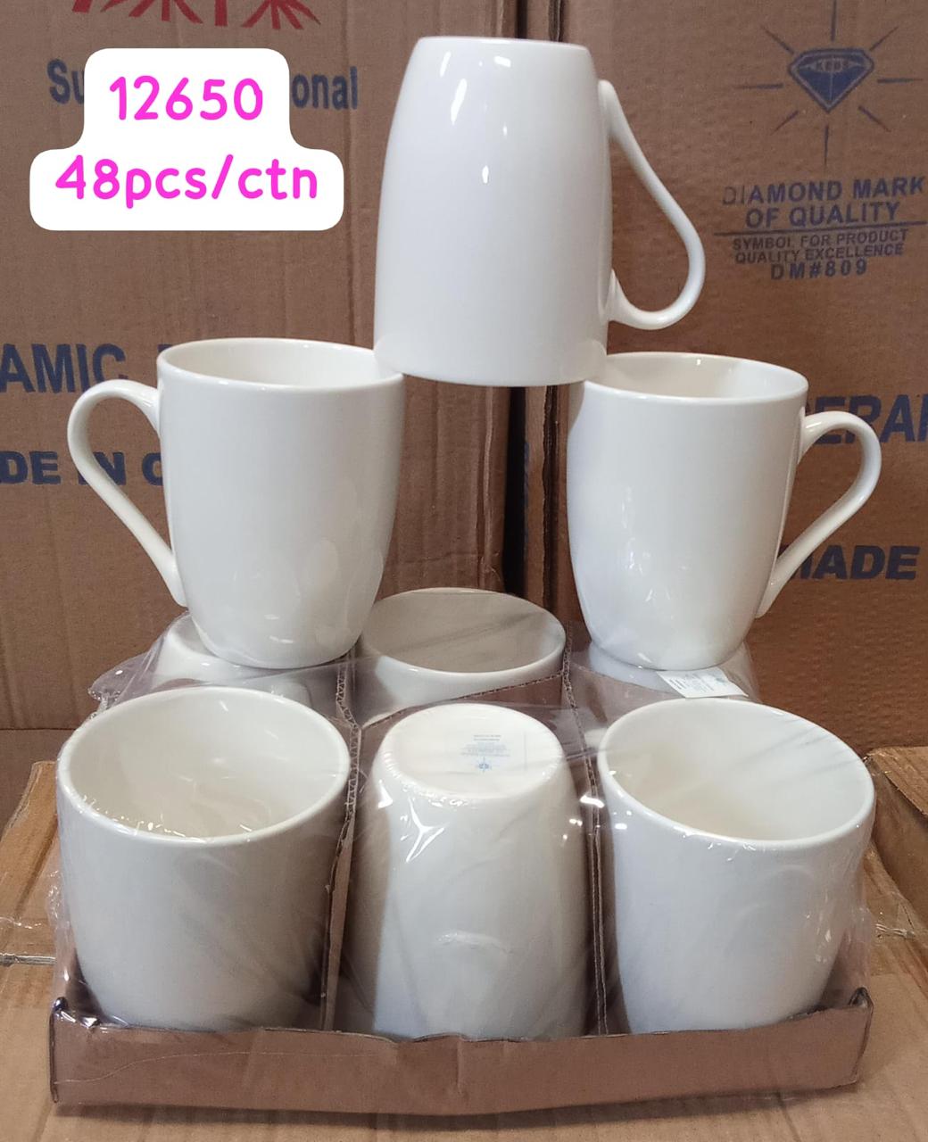 Best price for 6 pcs Shallow 380ml Porcelain Ceramic Cup Tea Coffee Mug set