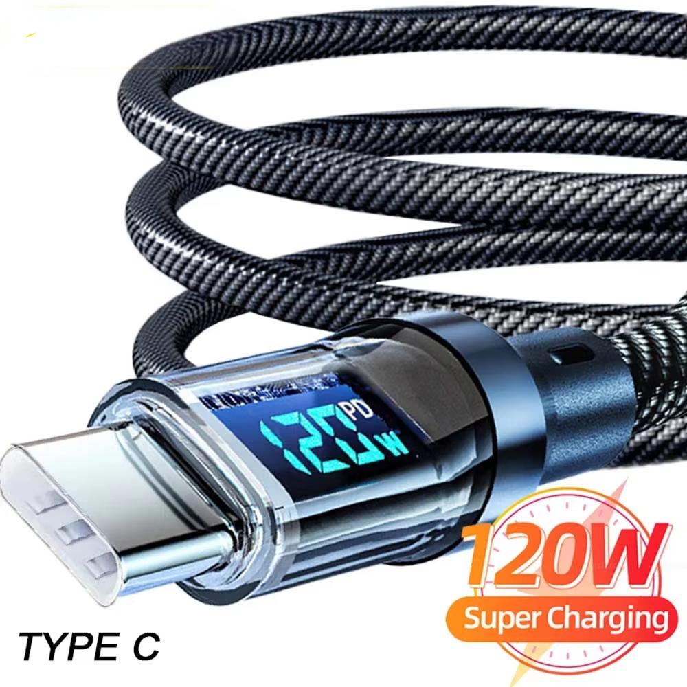 Best price for 120W Type C to Type C Cable Phone Super Fast Charging ...