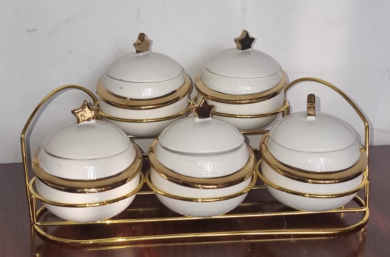 Best price for Acar JC7922 - 11pc Golden sugar dish set 5 sugar dish ...