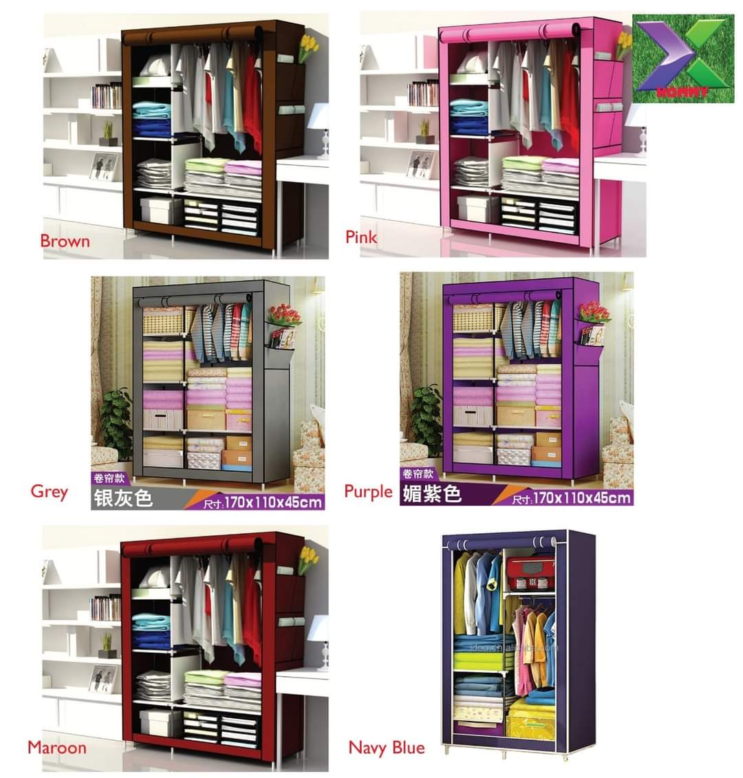 Best price for Portable metallic wardrobe three column Color-all Size ...