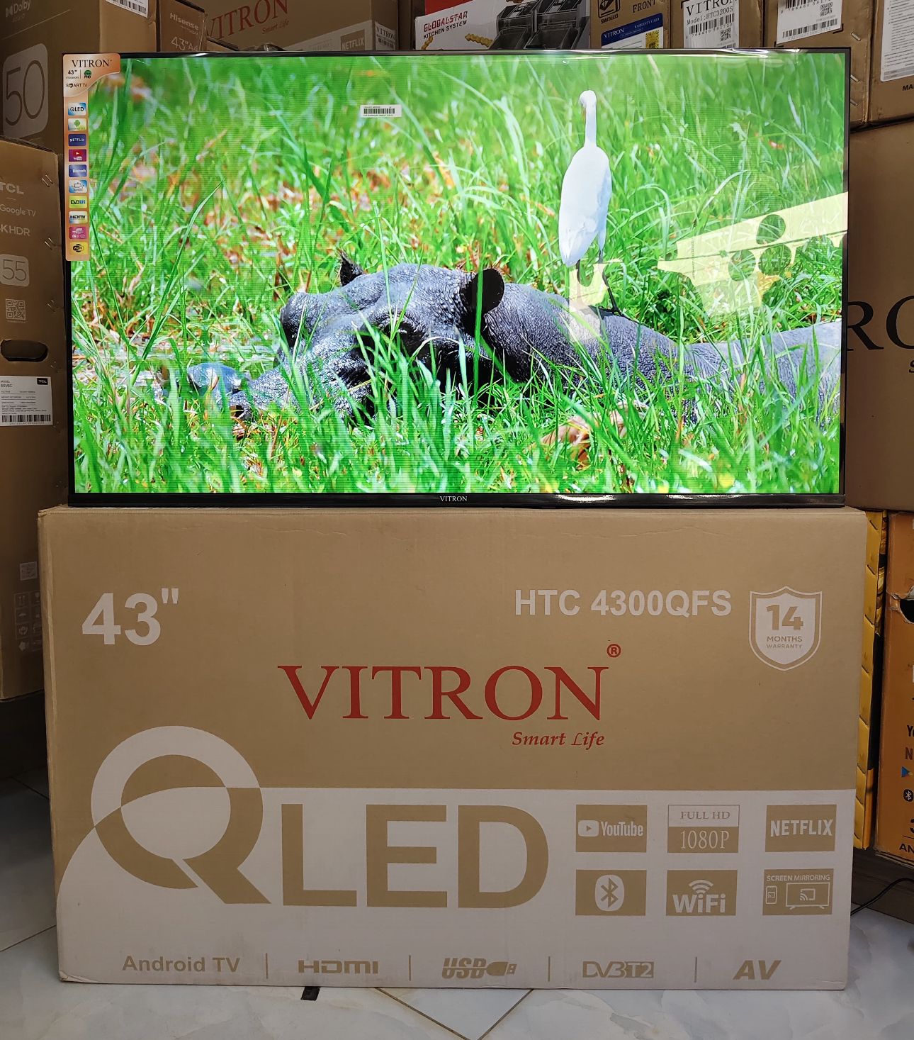Best price for 📺 VITRON 43” QLED Frameless Smart Android TV (HTC4300QFS ...
