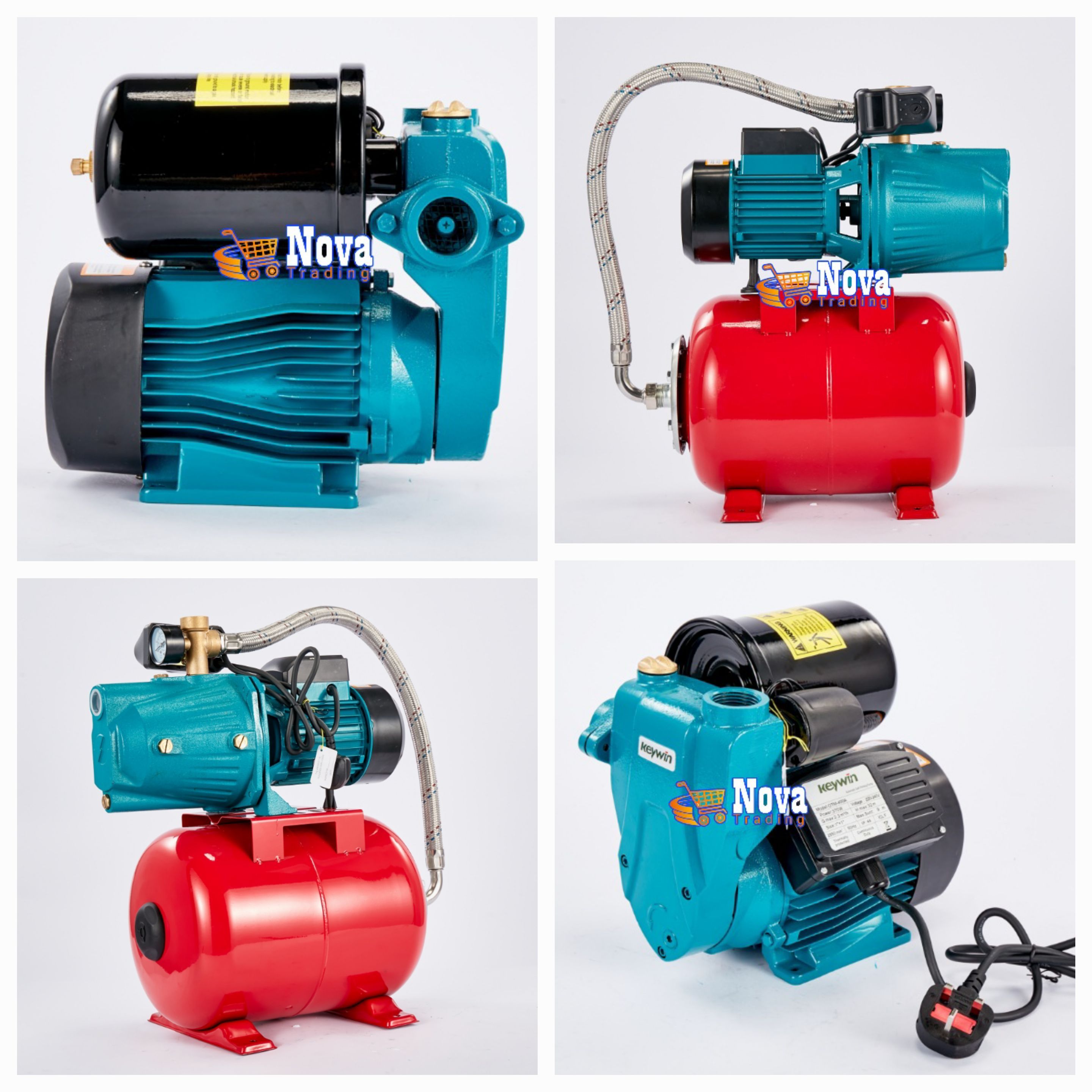 Best price for KEYWIN AUTOMATIC SELF-PRIMING WATER PUMPS; Heavy Duty 750w/ 1Hp Jet Pump & 0.5Hp ...