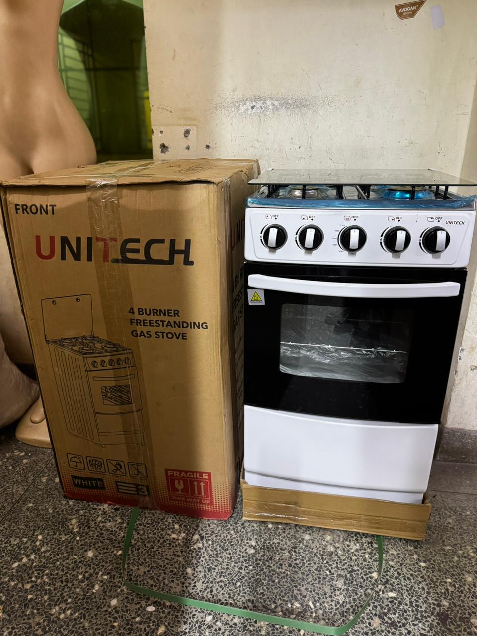Best price for UNITECH 50*55 4 GAS BURNER FREE STANDING COOKER WITH GAS ...
