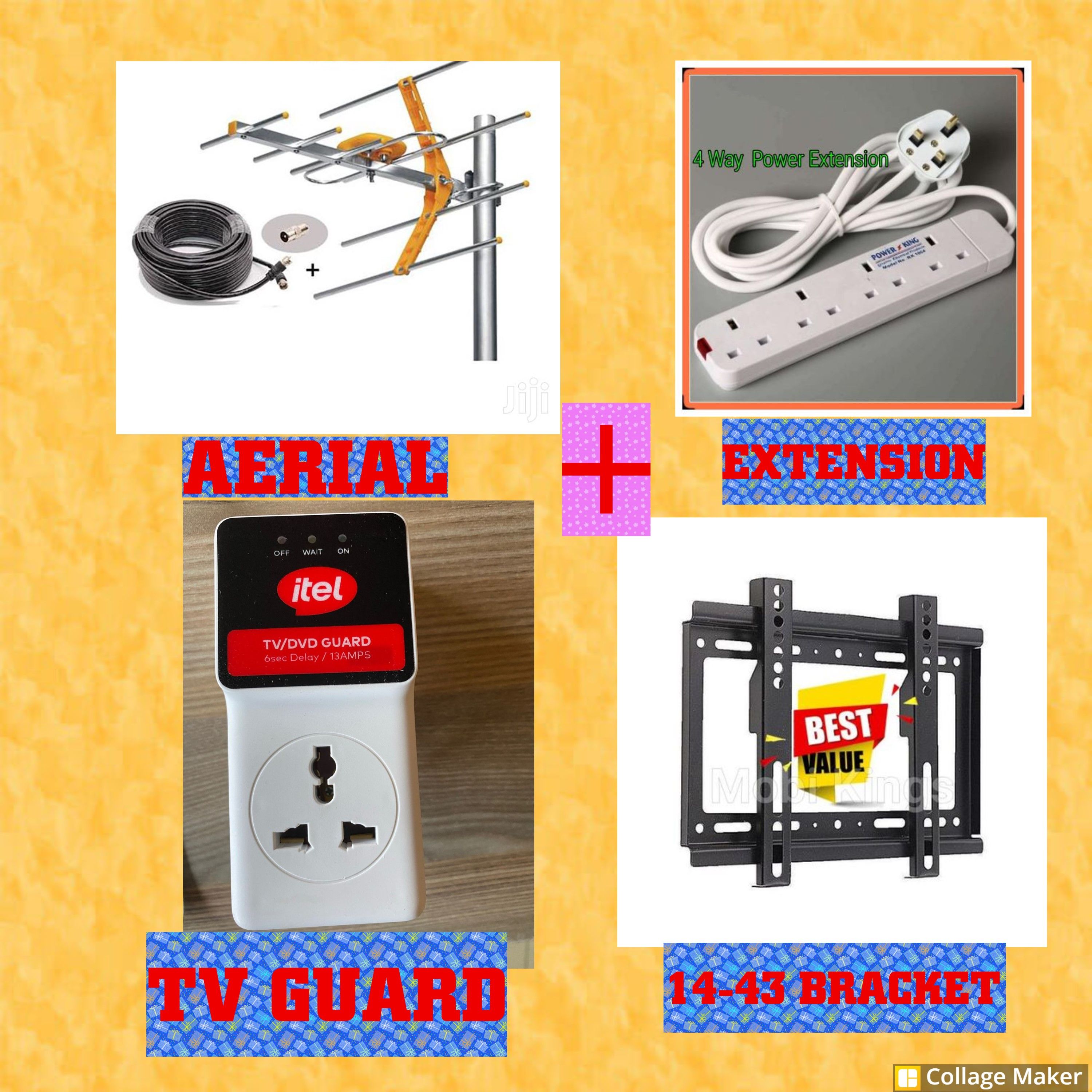 Best price for Antenna + TV GUARD+ BRACKET (14-43 Inch) +EXTENSION ...